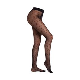 Feinstrumpfhose Camano "stripes 1er Pack", Damen, Gr. L, schwarz, 66% Polyamid, 17% Polyamid, 17% Elasthan, Strumpfhosen Feinstrumpfhose