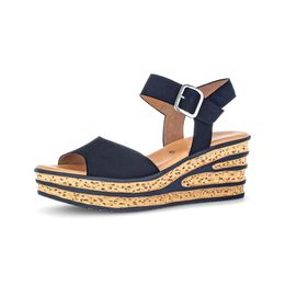 Keilsandalette Gabor "Keilsandalette", Damen, Gr. 35,5, blau, Schuhe