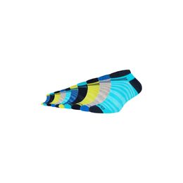 Sneakersocken Camano "10er Pack", M&auml;dchen, Gr. 23-26, blau (blau atoll), 70% Baumwolle, 28% Polyester, 2% Elasthan, Colorblocking, Socken Sneakersocken