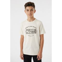 O`Neill T-Shirt O'NEILL "O'NEILL MUIR T-SHIRT", Jungen, Gr. 128 (122), snow wei&szlig;, Obermaterial: 100% Baumwolle, Shirts T-Shirt, f&uuml;r Kinder, normale Passform, aus atmungsaktiver Baumwolle