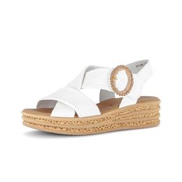 Plateausandaletten Gabor "Plateau Sandale", Damen, Gr. 37,5, creme, Schuhe