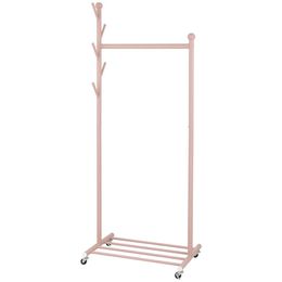 Mid.you Kleiderwagen, Pink, Metall, 68x171x43 cm, Jackenhalter, Garderobe, Garderobenst&auml;nder