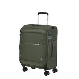 Weichgep&auml;ck-Trolley Samsonite "GOTWIST", Gr. B/H/T: 40cm x 55cm x 23cm 42 l, dunkelgr&uuml;n, Polyester, Koffer, mit Teleskopgriff und mehreren Tragegriffen, innen aus Polyester