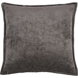 Dekokissen done. "Fame", braun (chocolate, meliert), B:45cm H:1cm L:45cm, Polyester, Dekokissen_Sitzkissen_Kissenh&uuml;llen, Hohe Lichtreflektion