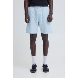 Sweatshorts Blend "BHKarlos", Herren, Gr. XXL, US-Gr&ouml;&szlig;en, blau frost, Sweatware, 58% Baumwolle, 42% Polyester, unifarben, Basic, normal normal, Hosen Sweatshorts, Bequeme Sweatshorts mit elastischem Bund und Kordel