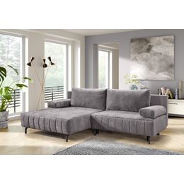 Ecksofa exxpo - SOFA FASHION "Cambria, B/T: 262/171 cm, hochbeiniges, modernes Design", cappucino, B:262cm H:93cm T:171cm, Sofas, Ecksofa, inkl. Bettfunktion und Bettkasten, 15 cm bodenfrei, L-Form