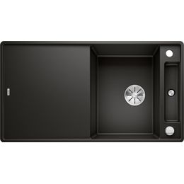 Granitsp&uuml;le Blanco "AXIA III 5 S-F", schwarz, B:50cm H:19cm T:91cm, Verbundwerkstoff, K&uuml;chensp&uuml;len, inklusive gratis Glasschneidebrett