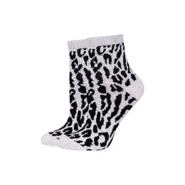 JOOP! Kurzsocken JOOP "2er Pack", Damen, Gr. 39-42, cloud melange, 63% Baumwolle, 35% Polyamid, 2% Elasthan, Animal-Print, Socken, 2er Pack Markantes Animal-Jacquard im Leo-Look, aus weicher Baumwolle