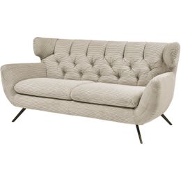 2,5-Sitzer 3C CANDY "Beatrice, extravagantes Megasofa, bequem, K&uuml;chensofa, Breite 200cm", beige (natur), B:200cm H:94cm T:95cm, 88% Polyester, 12% Polyacryl, Sofas, mit R&uuml;ckensteppung im Rautenmuster, in Samt Optik oder in Breitcord