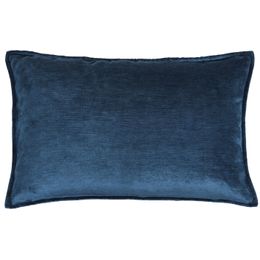 Dekokissen done. "Fame", blau (dunkelblau, meliert), B:40cm H:1cm L:60cm, Polyester, Dekokissen_Sitzkissen_Kissenh&uuml;llen, Hohe Lichtreflektion