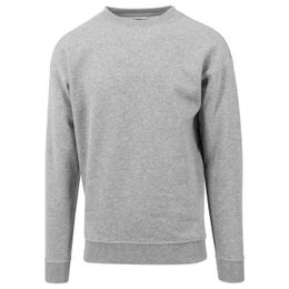 Rundhalspullover Urban Classics "Urban Classics Herren Sweat Crewneck", Herren, Gr. M, grau, 63% Baumwolle, 37% Polyester, unifarben, oversize, Rundhals, Pullover Rundhalspullover