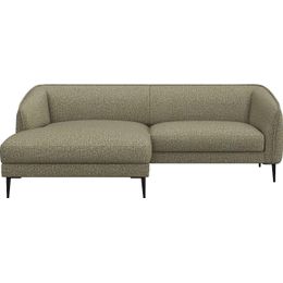 Ecksofa FLEXLUX "Belle Designsofa, bequem durch Kaltschaum im Sitz", gr&uuml;n (fall gr&uuml;n), B:218cm H:74cm T:149cm, 62% Polyester/17%Cotton/14%Viscose/7%linen, Sofas, Ecksofa, Skandinavisches Design, In hochwertiger Verarbeitung, B/T 218/149 cm