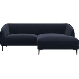Ecksofa FLEXLUX "Belle Designsofa, bequem durch Kaltschaum im Sitz", blau (royal blau), B:218cm H:74cm T:149cm, 100% Polyester, Sofas, Ecksofa, Skandinavisches Design, In hochwertiger Verarbeitung, B/T 218/149 cm