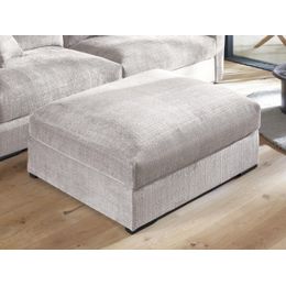 Polsterhocker Home Affaire "Finca XXL, B: 125 cm", beige, B:125cm H:52cm T:101cm, 100% Polyester, Hocker, Polsterhocker, Mega-Hocker, in Cord oder Chenille-Struktur w&auml;hlbar