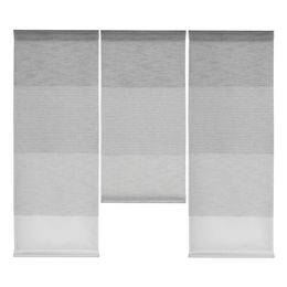 Kurzgardinenset, Grau, Textil, Graphik, 90x80 cm, Oeko-Tex&reg; Standard 100, mit Beschwerungsstab, &Ouml;ffnung f&uuml;r Beschwerungsstab, Wohntextilien, Gardinen & Vorh&auml;nge, Fertiggardinen, Scheibengardinen