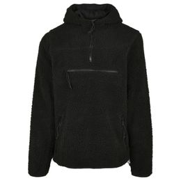 Anorak Brandit "Brandit Herren Teddyfleece Worker Pullover", Herren, Gr. 4XL, schwarz, 100% Polyester, unifarben, normal, ohne Ausschnitt, Jacken