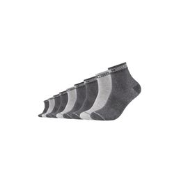 Kurzsocken Mustang "9er Pack", Herren, Gr. 39-42, grau (dunkelgrau mix), 55% Baumwolle, 41% Polyester, 2% Polyamid, 2% Elasthan, Socken