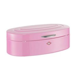 Wesco Brotkasten Elly Classic Line, Pink, Metall, oval, 26x41.5x14 cm, Gr&uuml;ner Punkt, nachhaltig, K&uuml;chenzubeh&ouml;r, Brotk&auml;sten & -K&ouml;rbe