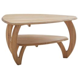 Linea Natura Couchtisch, Eiche, Holz, Wildeiche, massiv, Freiform, C-Form, 60x50x90 cm, Wohnzimmer, Wohnzimmertische, Couchtische