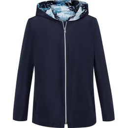 CR&Eacute;ATION L Damen Wendejacke mit einfarbiger und bedruckter Seite marine Gr&ouml;&szlig;e 54