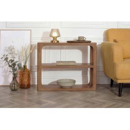 Riess Ambiente Massiver Konsolentisch ELEMENTS 90cm braun honey finish Mangoholz Regal Riess-Ambiente rechteckig Retro Vintage