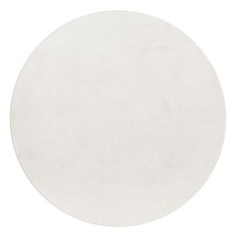 Ayyildiz Hochflorteppich Pouffy Creme &Oslash; ca. 120cm