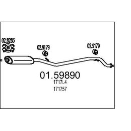 MTS MARKENTECHNIKSERVICEGMBH & CO. KG MTS Mittelschalld&auml;mpfer 0159890 f&uuml;r PEUGEOT