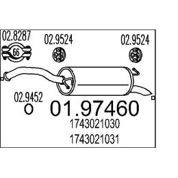 MTS MARKENTECHNIKSERVICEGMBH & CO. KG MTS Endschalld&auml;mpfer 0197460 f&uuml;r TOYOTA