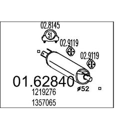 MTS MARKENTECHNIKSERVICEGMBH & CO. KG MTS Endschalld&auml;mpfer 0162840 f&uuml;r Volvo