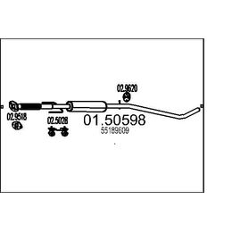 MTS MARKENTECHNIKSERVICEGMBH & CO. KG MTS Mittelschalld&auml;mpfer 0150598 f&uuml;r Fiat