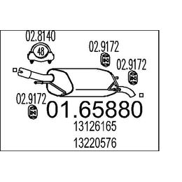 MTS MARKENTECHNIKSERVICEGMBH & CO. KG MTS Endschalld&auml;mpfer 0165880 f&uuml;r Opel