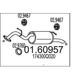 MTS MARKENTECHNIKSERVICEGMBH & CO. KG MTS Endschalld&auml;mpfer 0160957 f&uuml;r TOYOTA