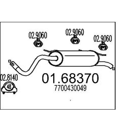 MTS MARKENTECHNIKSERVICEGMBH & CO. KG MTS Endschalld&auml;mpfer 0168370 f&uuml;r RENAULT