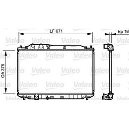 Valeo K&uuml;hler, Motork&uuml;hlung 735238 f&uuml;r HONDA