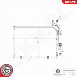 ESEN SKV Kondensator, Klimaanlage 86skv512 f&uuml;r FORD
