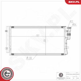 ESEN SKV Kondensator, Klimaanlage 86skv648 f&uuml;r KIA