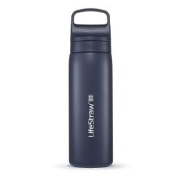 LifeStraw Go Steel 500 ml Isolierte Wasserflasche mit Filter navy