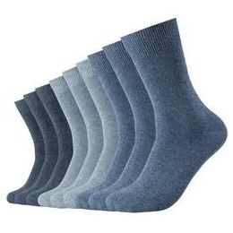 Socken Camano "9er Pack", Damen, Gr. 43-46, blau (denim melange), 80% Baumwolle, 17% Polyamid, 3% Elasthan, uni, Socken Socken