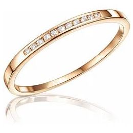 Diamantring Goldmaid Gr. 17, rosa (ros&eacute;goldfarben), Fingerringe, Damen, 17, Rotgold 585, Diamantring