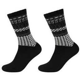 Socken s.Oliver "2er Pack", Damen, Gr. 39-42, schwarz (schwarz mix), 67% Polyester, 30% Baumwolle, 3% Elasthan, mehrfarbig, Socken Socken