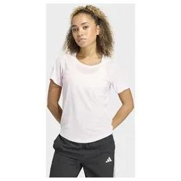 T-Shirt Adidas PERFORMANCE "WORKOUT ESSENTIALS MIT TIEFEM AUSSCHNITT", Damen, Gr. XS, clear pink, Obermaterial: 70% Polyester, 30% Viskose, Shirts T-Shirt