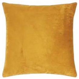 Dekokissen Pad "Elegance", honey, unifarben, B:40cm H:2cm L:40cm, Polyester, Dekokissen_Sitzkissen_Kissenh&uuml;llen, Design als Basic, aus Samt, elegante Optik