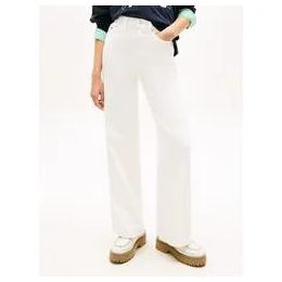 Tommy Hilfiger Loose-fit-Jeans TOMMY JEANS "CLAIRE HR WD BJ4199", Damen, Gr. 33, L&auml;nge 32, denim wei&szlig;, Denim/Jeans, Obermaterial: 92% Baumwolle, 8% Polyester, unifarben, weit lang, Jeans, mit hohem Bund, Wide Leg