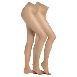 Feinstrumpfhose Camano "2er Pack", Damen, Gr. 38/40, wei&szlig; (alabaster), 90% Polyamid, 10% Elasthan, Strumpfhosen Feinstrumpfhose