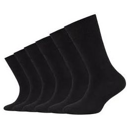 Socken Camano "6er Pack", Damen, Gr. 39-42, schwarz, 76% Baumwolle, 23% Polyamid, 1% Elasthan, uni, Socken Socken