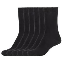 Socken s.Oliver "6er Pack", Damen, Gr. 35-38, schwarz, 78% Baumwolle, 20% Polyamid, 2% Elasthan, Socken Socken