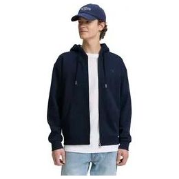 Sweatjacke Tom Tailor DENIM, Herren, Gr. L, blau (sky captain blau), Sweatware, Obermaterial: 70% Baumwolle, 30% Polyester, bestickt, unifarben, normal h&uuml;ftbedeckend, Rundhals, Sweatjacken Sweatjacke, mit Logostickerei
