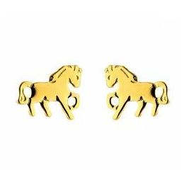 Adelia&acute;s Paar Ohrh&auml;nger ADELIA ́S "Pferd Ohrstecker Ohrringe 585 Gold ( 14K ) &ndash; Goldohrringe Pferd", gold, Ohrringe, Jungen, Kinder, Gold, Goldohrringe Pferd