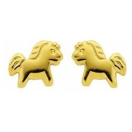 Adelia&acute;s Paar Ohrh&auml;nger ADELIA ́S "Pferd Ohrstecker Ohrringe 585 Gold ( 14K ) &ndash; Goldohrringe Pferd", gold, Ohrringe, Jungen, Kinder, Gold, Goldohrringe Pferd