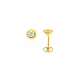 Adelia&acute;s Paar Ohrh&auml;nger ADELIA ́S "Ohrstecker Ohrringe 333 Gold ( 8K ) mit Zirkonia &ndash; Goldohrringe", gold, Ohrringe, Damen, Damen, Gold, Goldohrringe